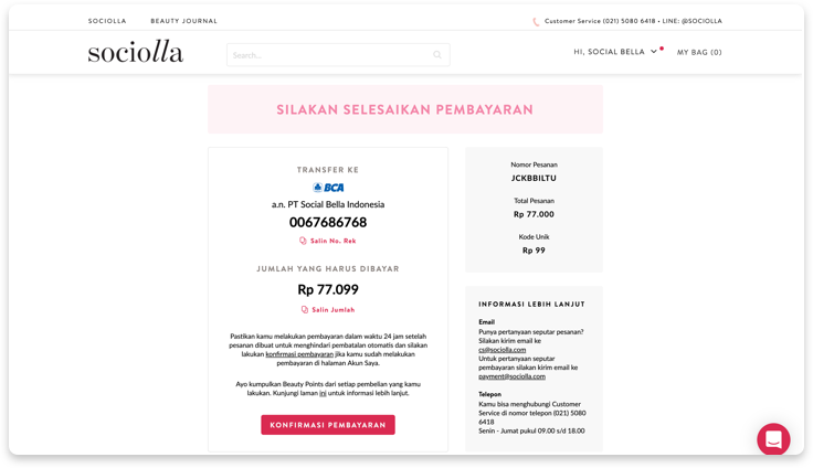 How To Pay - Sociolla